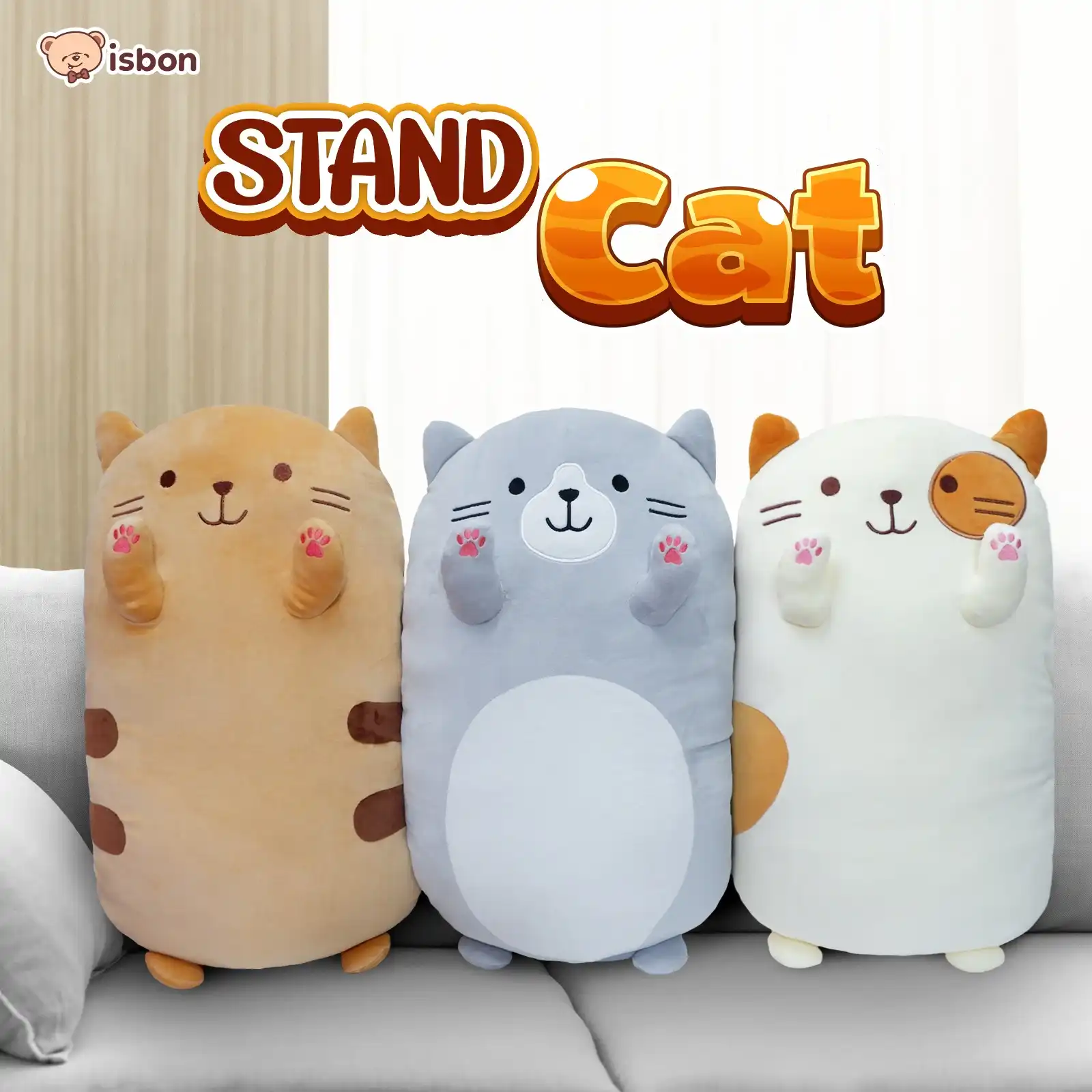 ISTANA BONEKA Bantal Guling Stand Cat Series